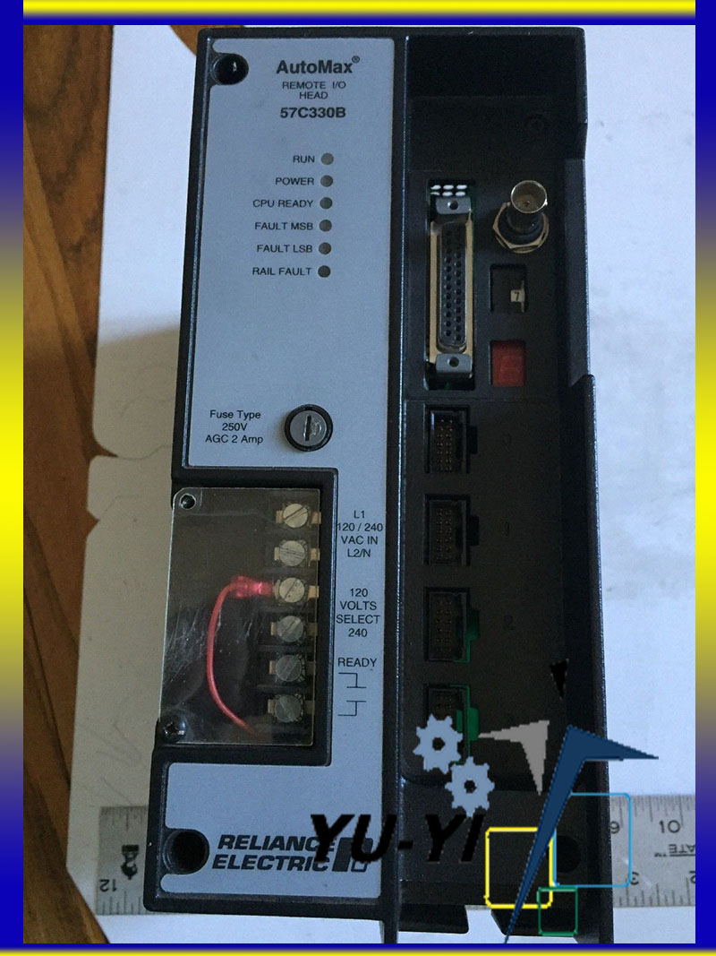 USED RELIANCE ELECTRIC 57C330B,REMOTE IO HEAD,804100RX INTERFACE AUTOMAX - PLC DCS SERVO Control ...